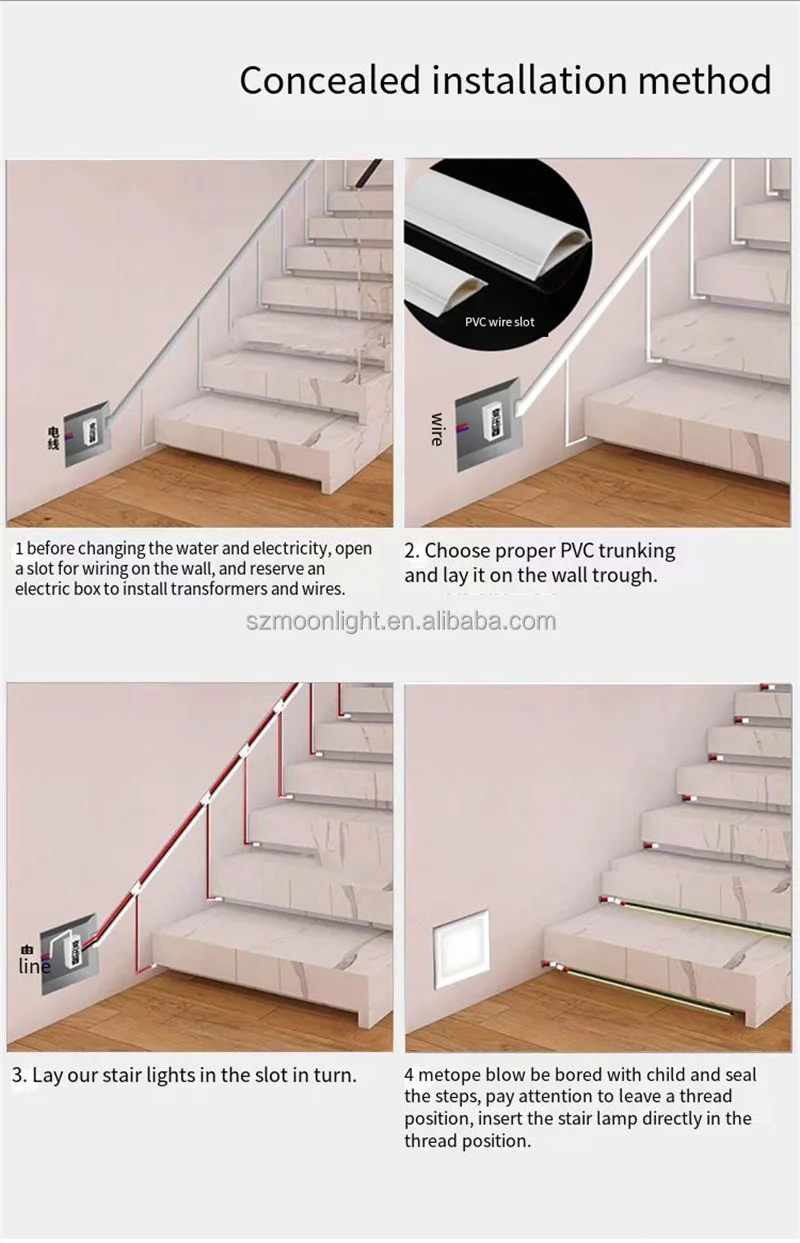 Smart Stair Step Light PIR Motion Sensor LED Indoor Outdoor Waterproof ...