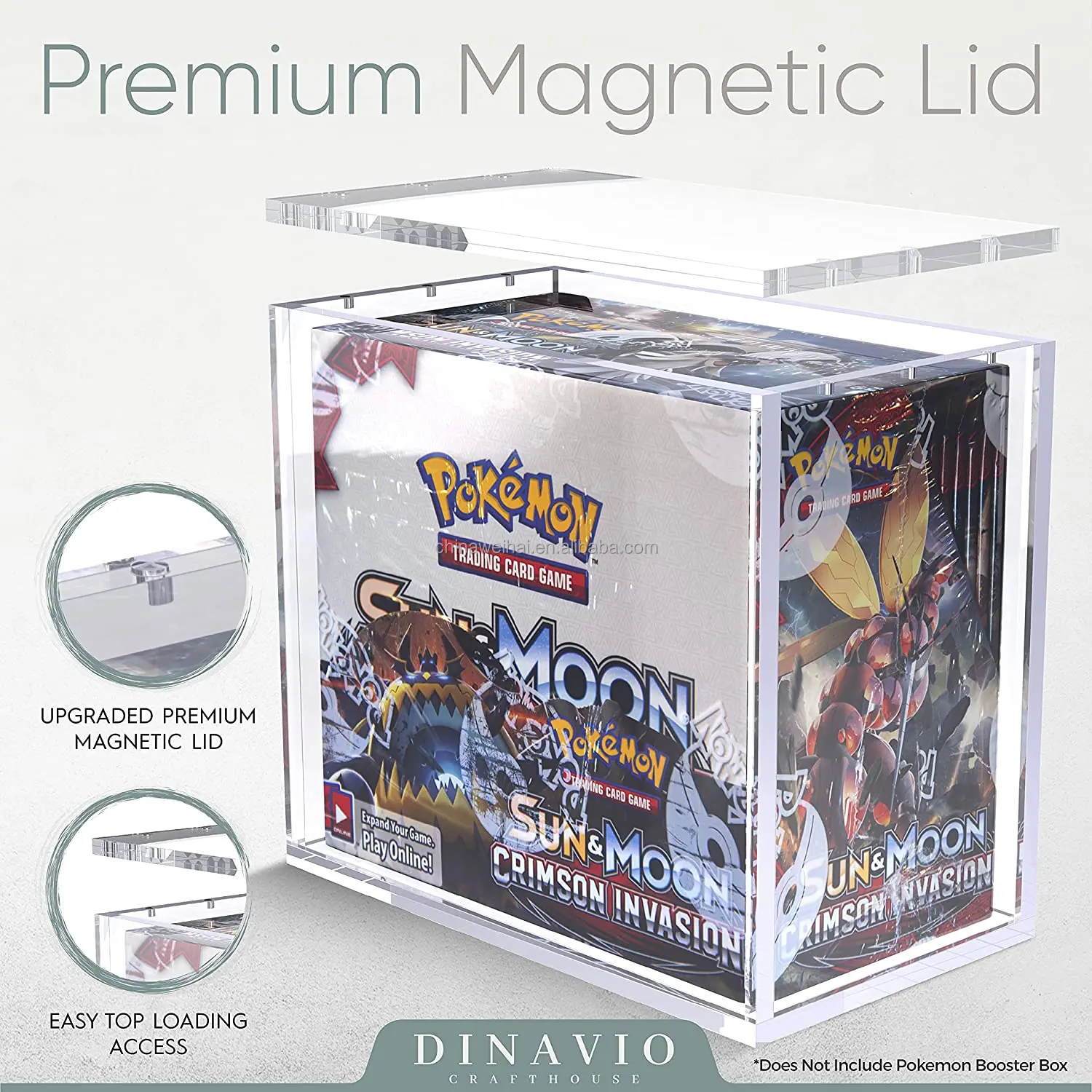 Booster Box Acrylic Display Case - Pokemon Booster Box Pokemon Case ...
