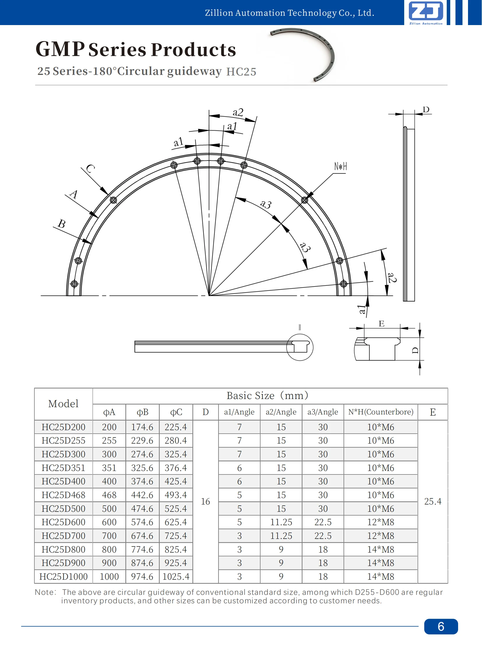 180 Degrees HC25 Diameter D200 D400 D600 D800 D1000mm Etc Curved Linear ...