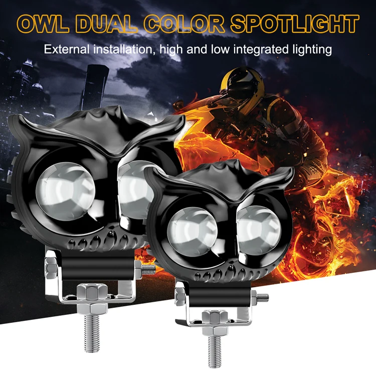 Pel Motorcycle Car Led Headlights Work Light Motorcycle Headlamp Low ...