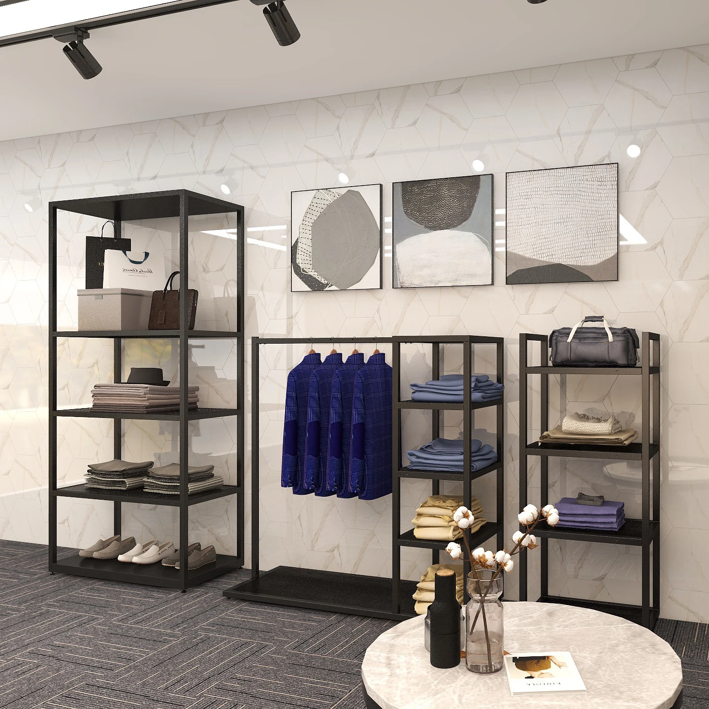 Modern Luxury Display Rack - 201 Stainless Steel