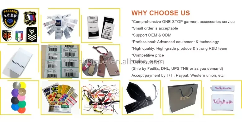 Custom Factory Price Eco Friendly Silk Screen Printed Roll Tear Away Paper Care Label for ...