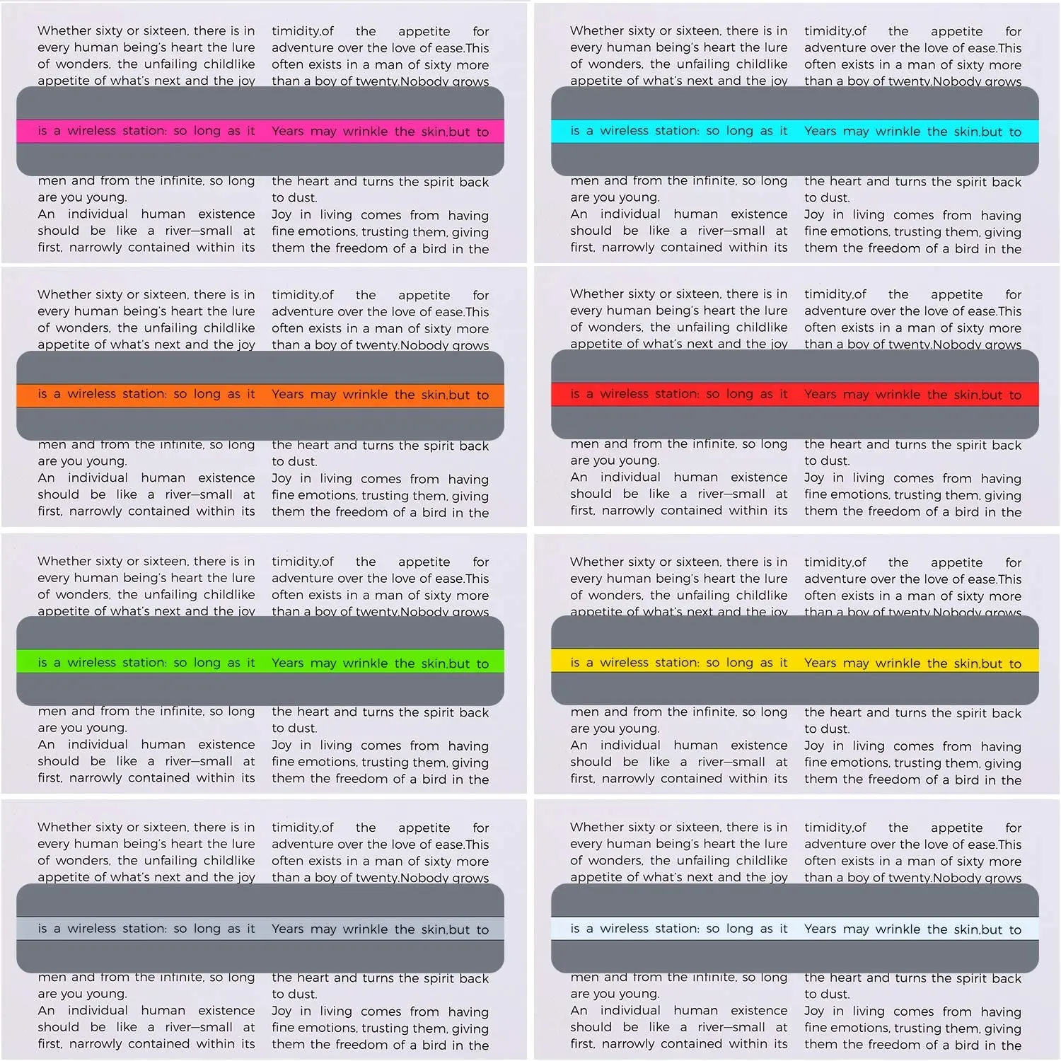 Reading Guide Strips,2 Sizes Reading Ruler Reading Tracking Highlight ...