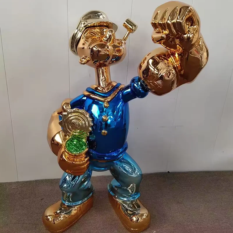 Life Size cartoon Popeye Statue Home fiberglass Sculpture ...