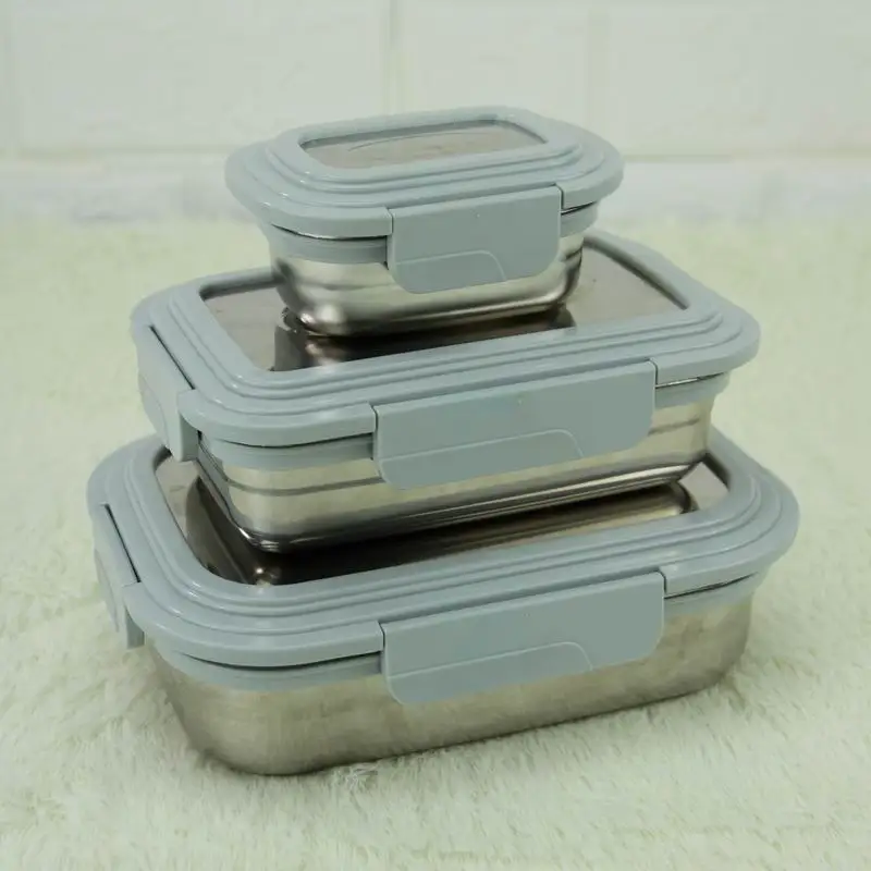 Stainless Steel Lunch Box Rectangle Lunch Box Stainless Steel Stainless ...