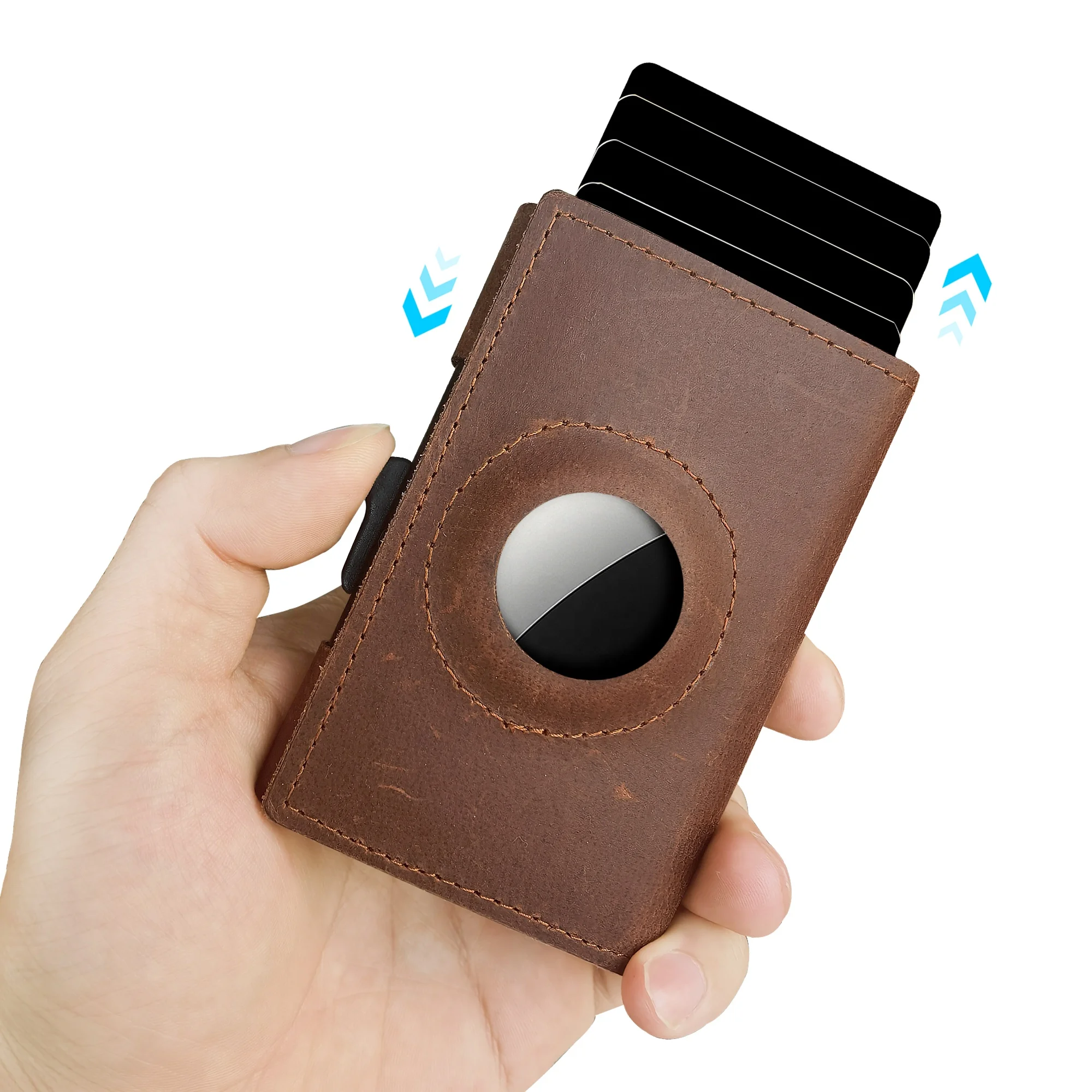 Mens Slim Pop Up Wallet Cardholders Magnetic Closure Rfid Blocking ...