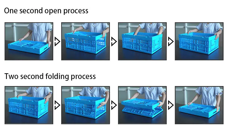 Pp Material Stackable Foldable Boxes Heavy Duty 15kg Shipping Harvest ...