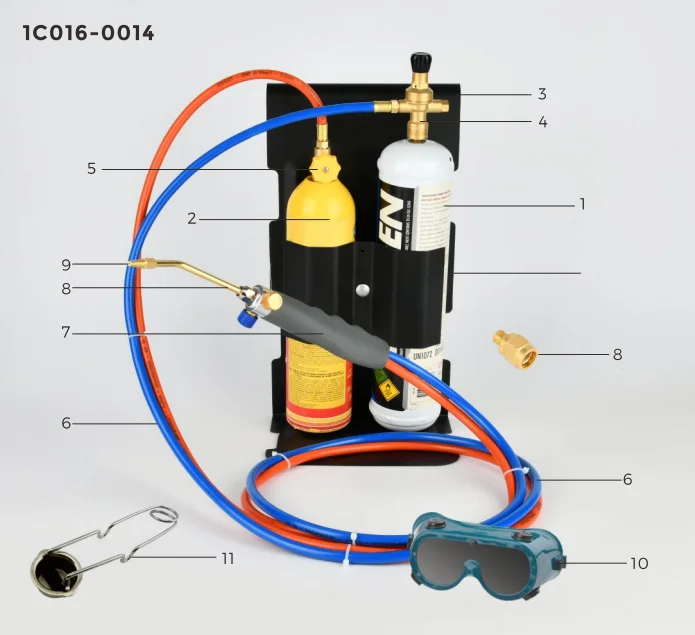 UWELD Portable Oxygen and MAPP Brazing Gas Torch Kit