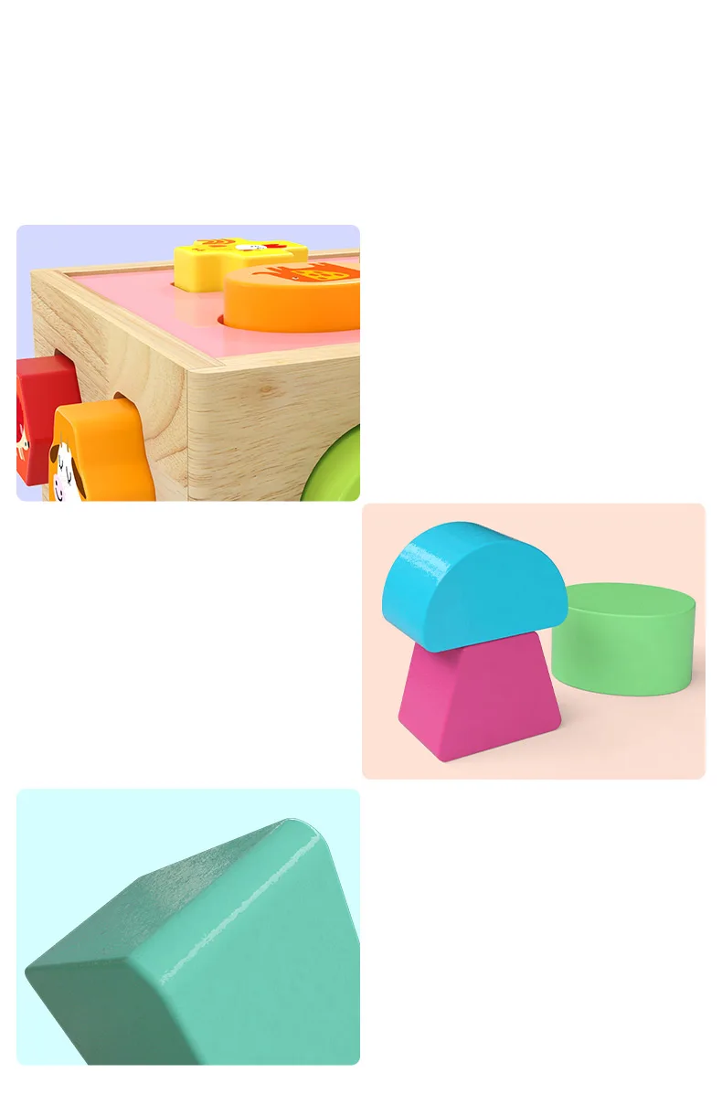 Multi-function Tractor Wooden Shape Paired Toys 18 Hole Wooden Trailers ...