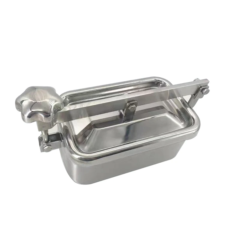 304/316l Stainless Steel Sanitary Square Quick Opening Manhole Pressure ...