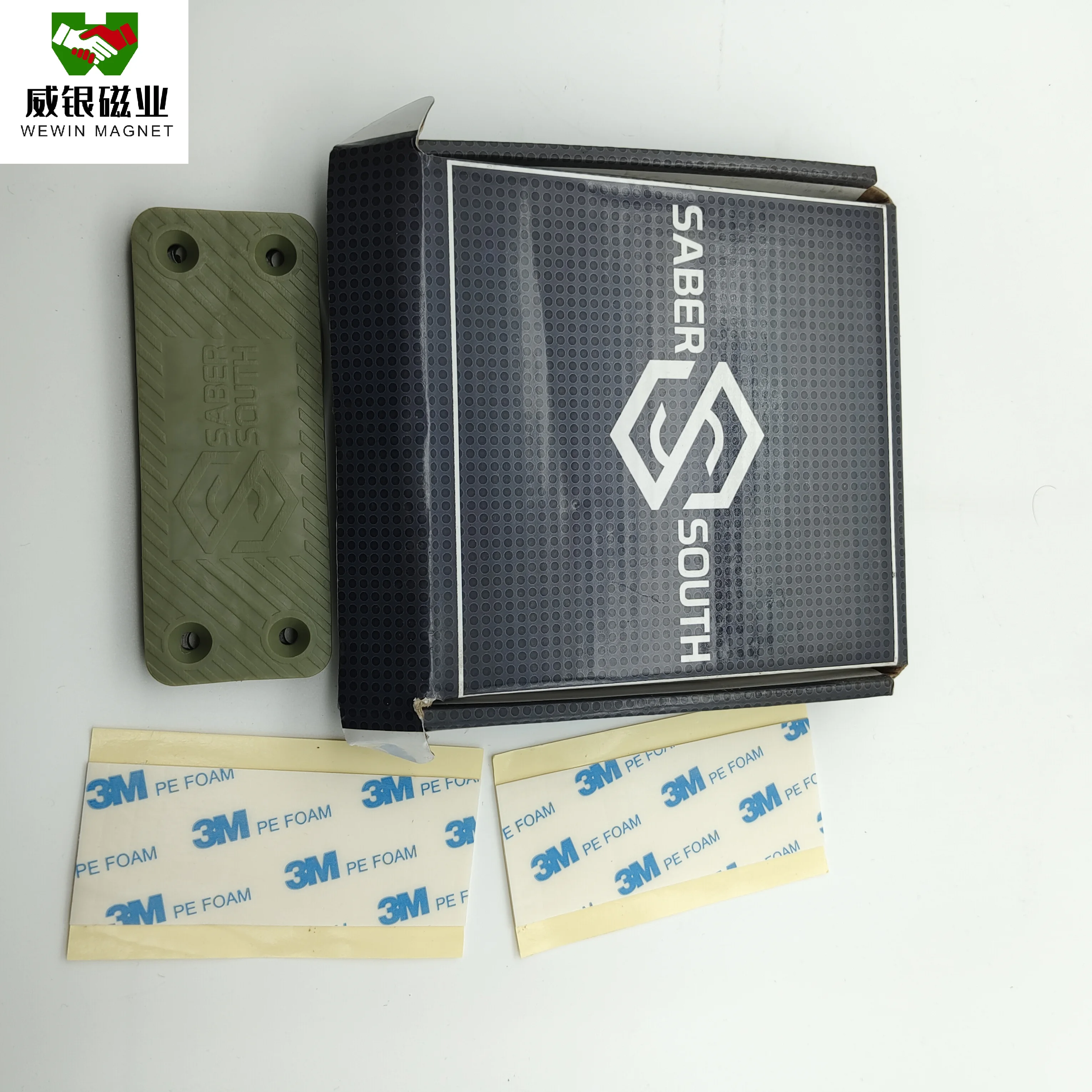 48lbs Rubber Coated Concealed Gun Magnet With 3m Adhesives Gun Holder ...