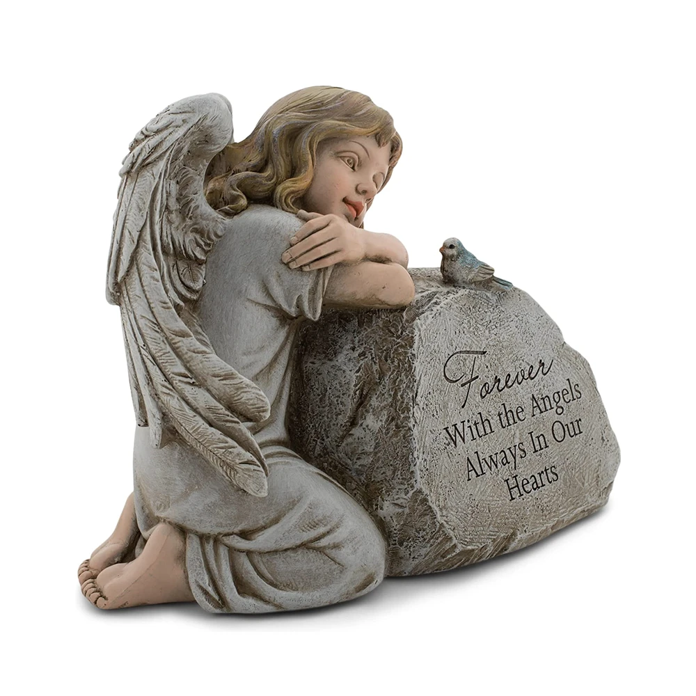Outdoor Garden Decor Resin Memorial Forever Stone Angel Statue - Buy ...