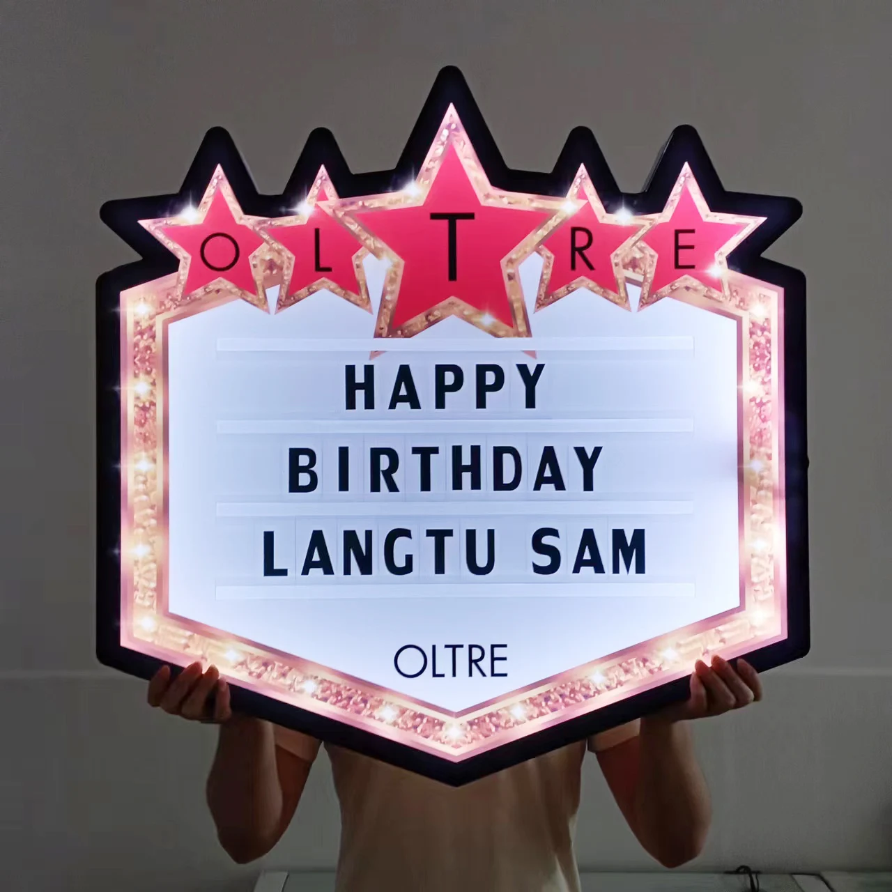 Custom Message Board Bottle Presenter for Nightclub Events