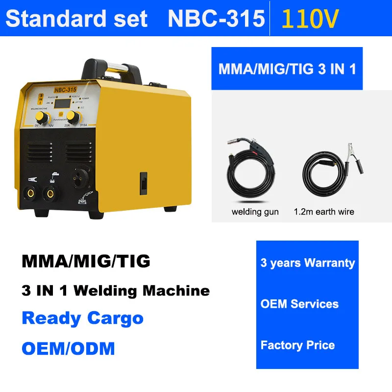 NBC-315 Portable IGBT Inverter Welder for MMA/MIG/TIG Welding - OEM