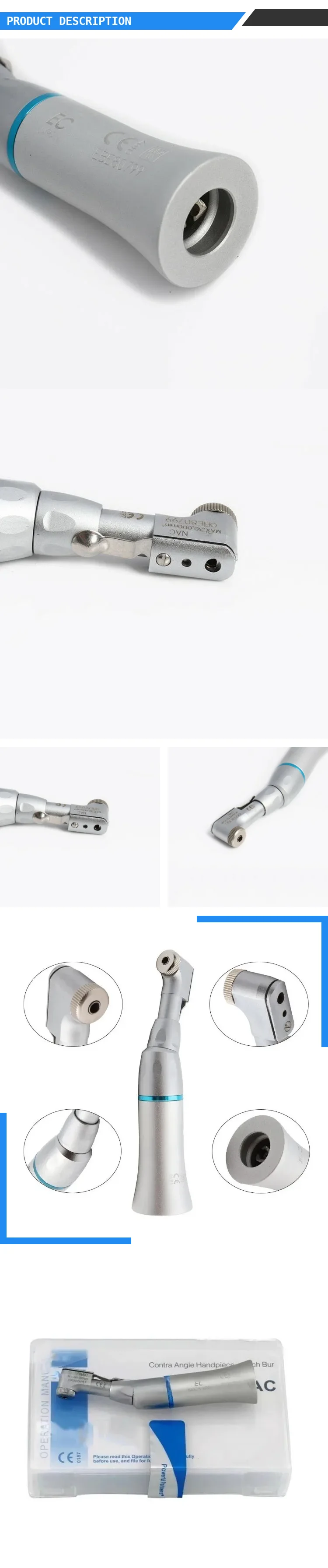 Dental Oral Medical Equipment Dental Lowspeed Air Turbine Contra Angle ...