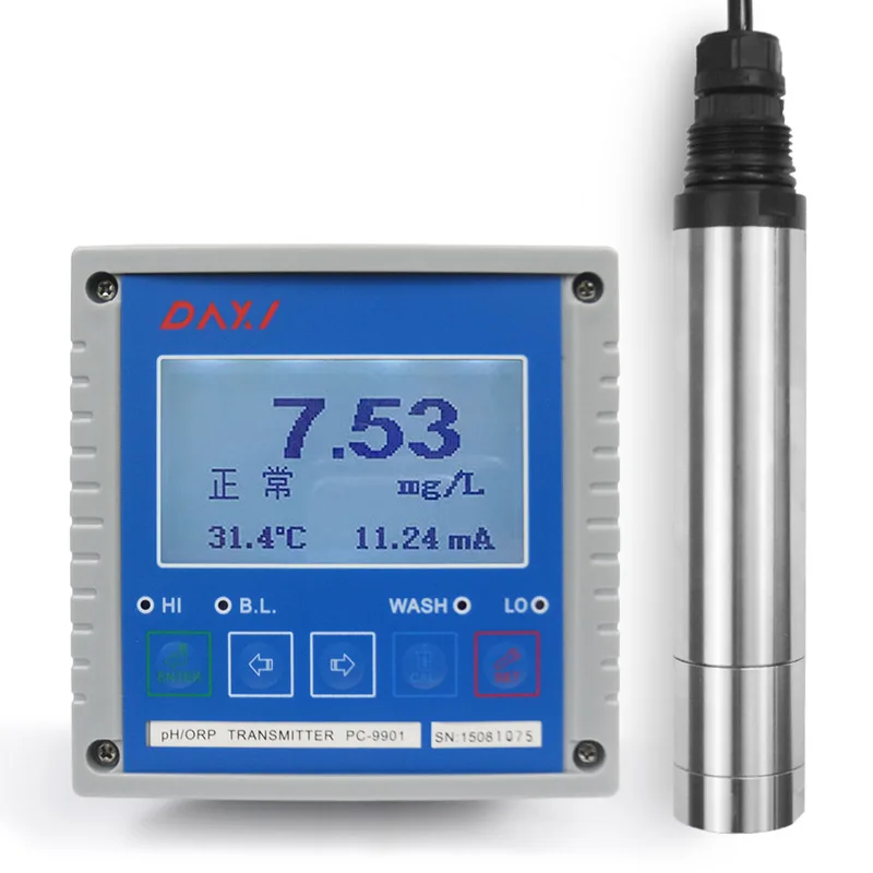 Optical dissolved oxygen titanium alloy probe monitor wastewater ...