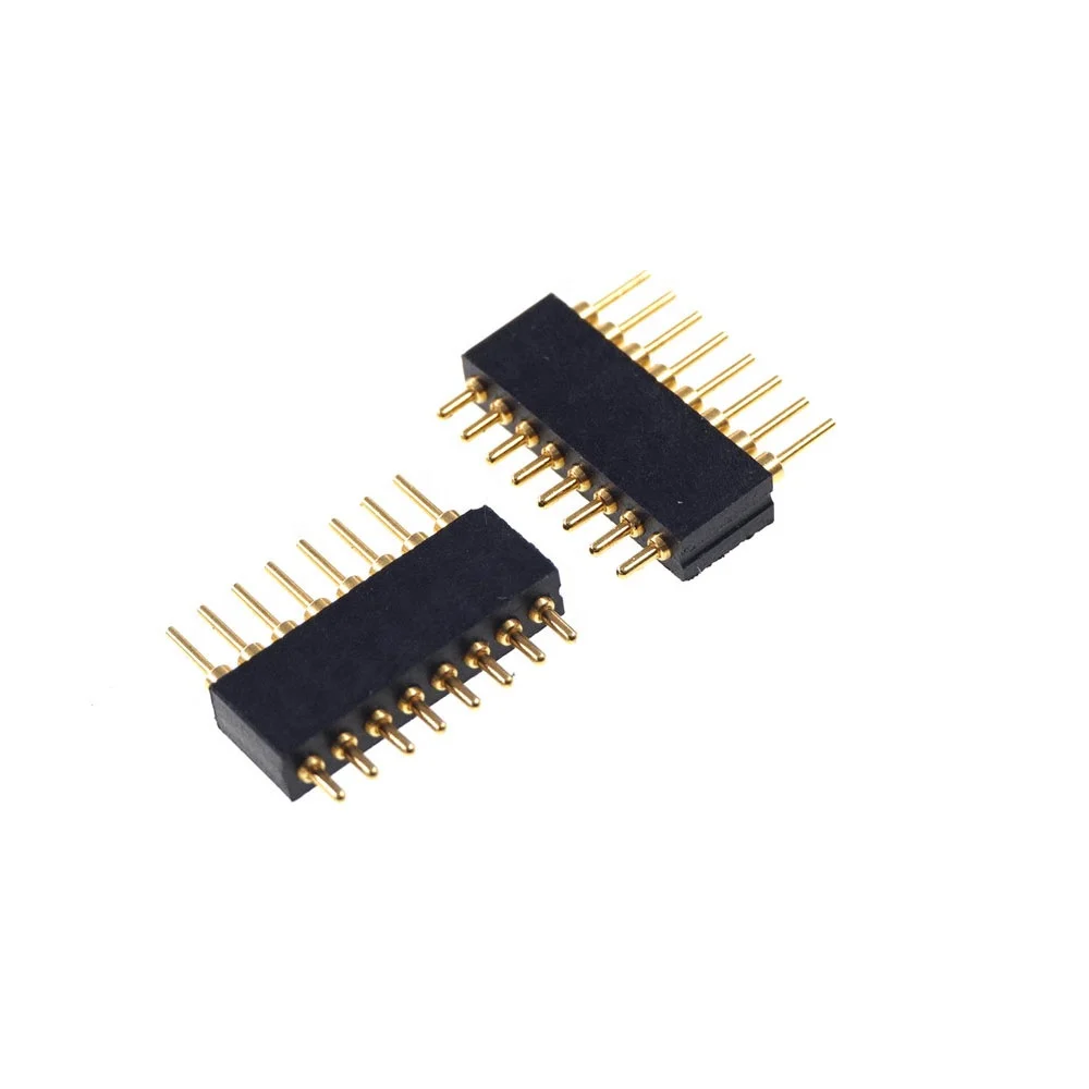 Male Header Gold Plated Brass 8 Pin Single Row Through Hole Pcb Mount ...