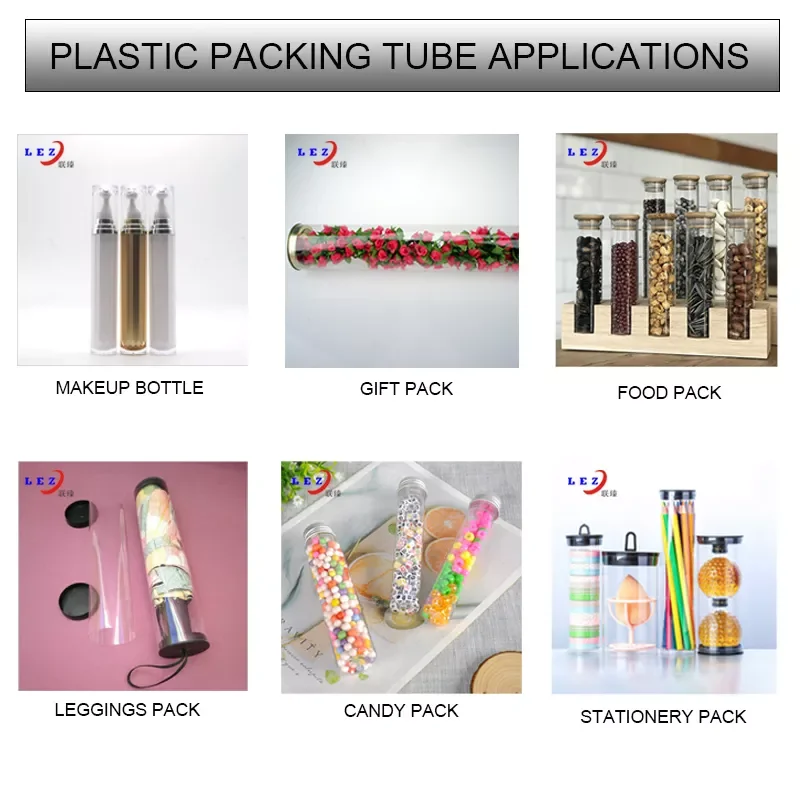Gift Tool Plastic Transparent Packaging Cylinder Tube Containers With ...