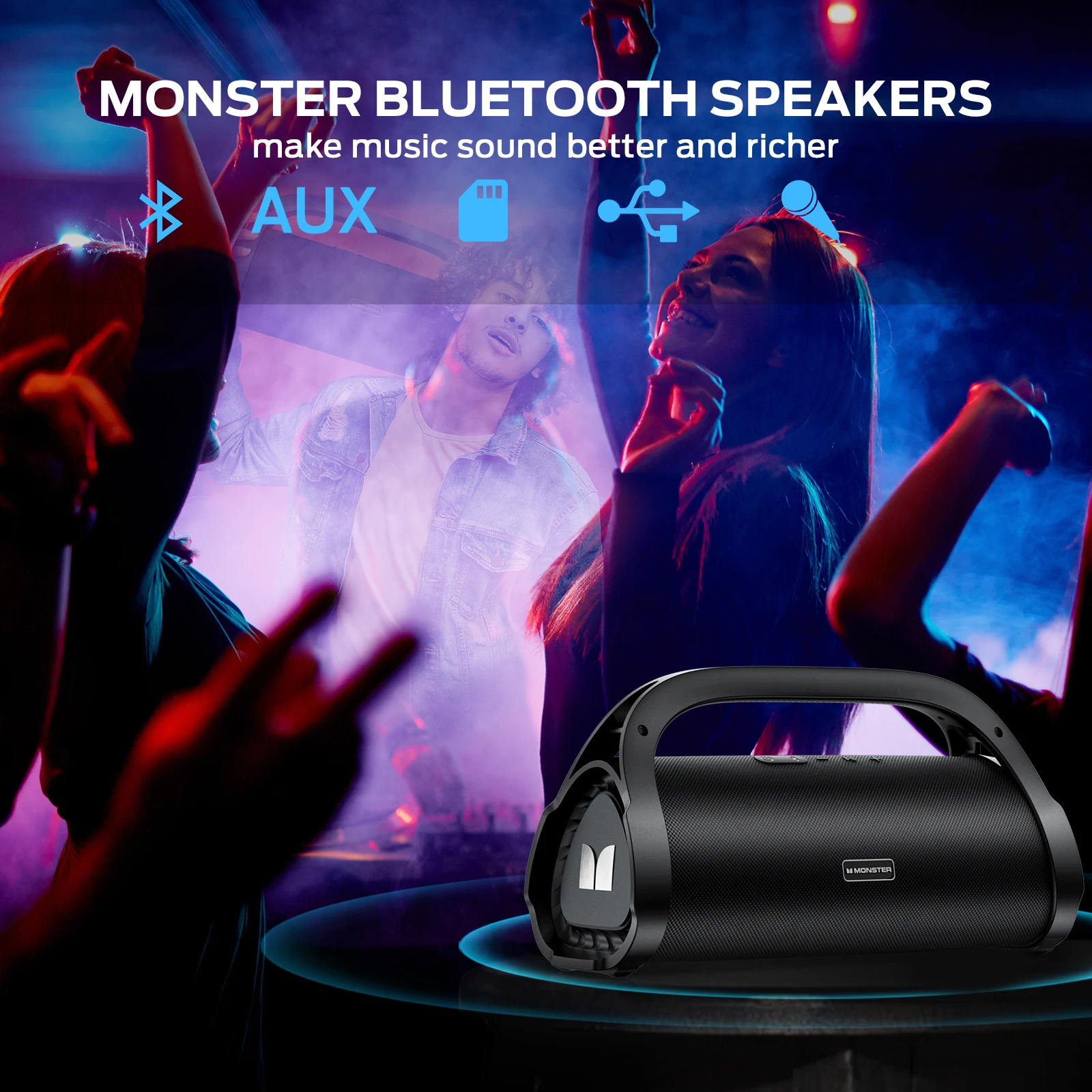 Monster Speaker Portable Wireless - HIFI Outdoor Audio