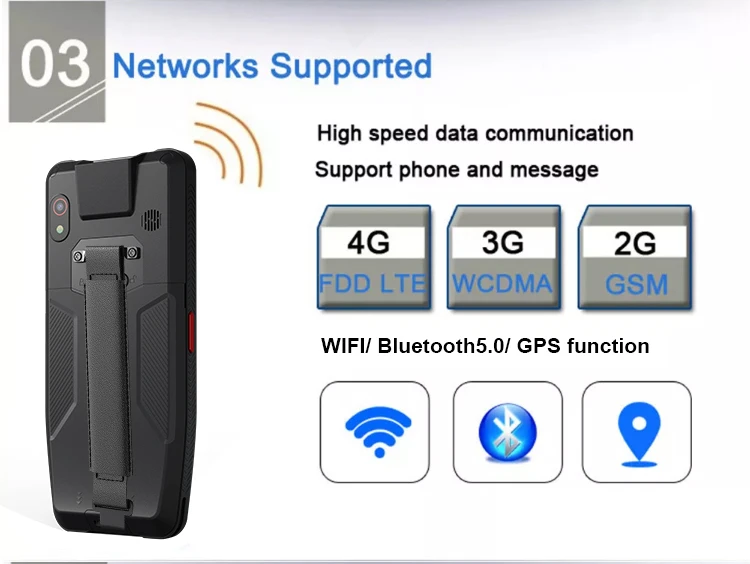 Portable Warehouse Android Smartphone Rugged Industrial Nfc Wifi Pda ...