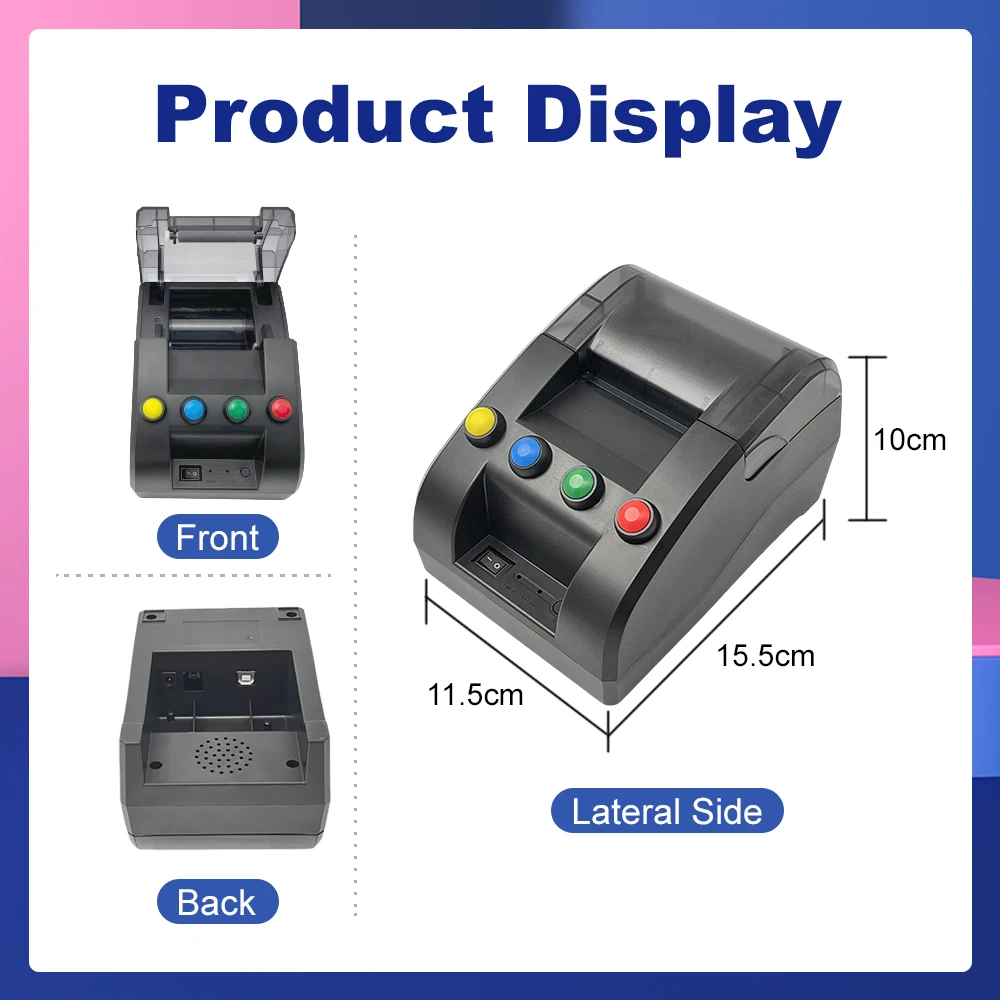 KOQI 57mm 4 Lines Ticket Number Thermal Printer for Queues KOQI 57mm 4 Lines Ticket Number Thermal Printer for Queues