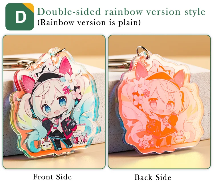 Yakelike Holographic Charms Clear Acrylic Custom Printed Transparent ...