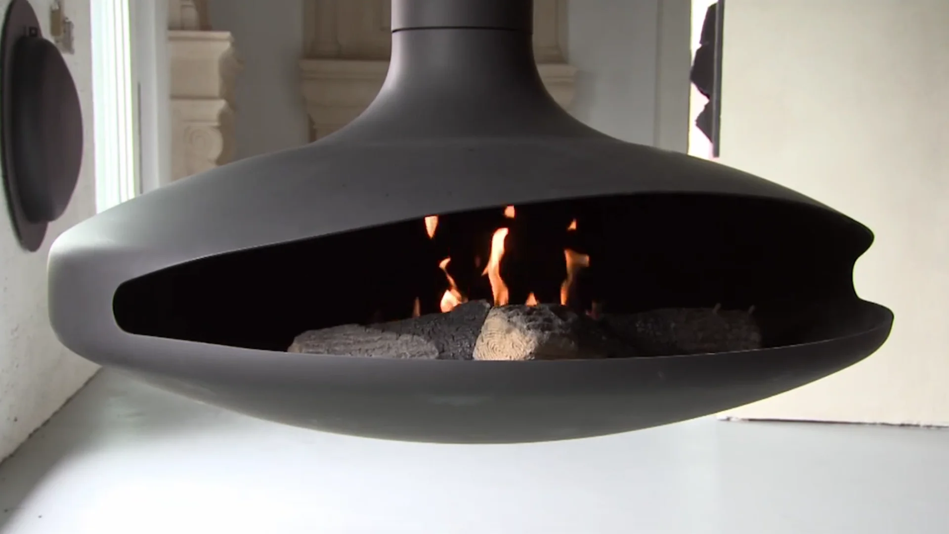 Indoor Ceiling Mounted Wood Burning Hanging Stove Rotating Suspended ...