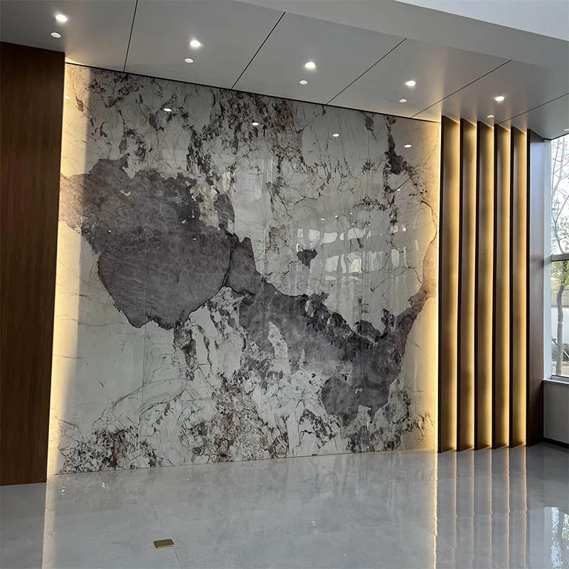 Waterproof High Glossy PVC UV Marble Sheet Modern Fireproof Alternative ...