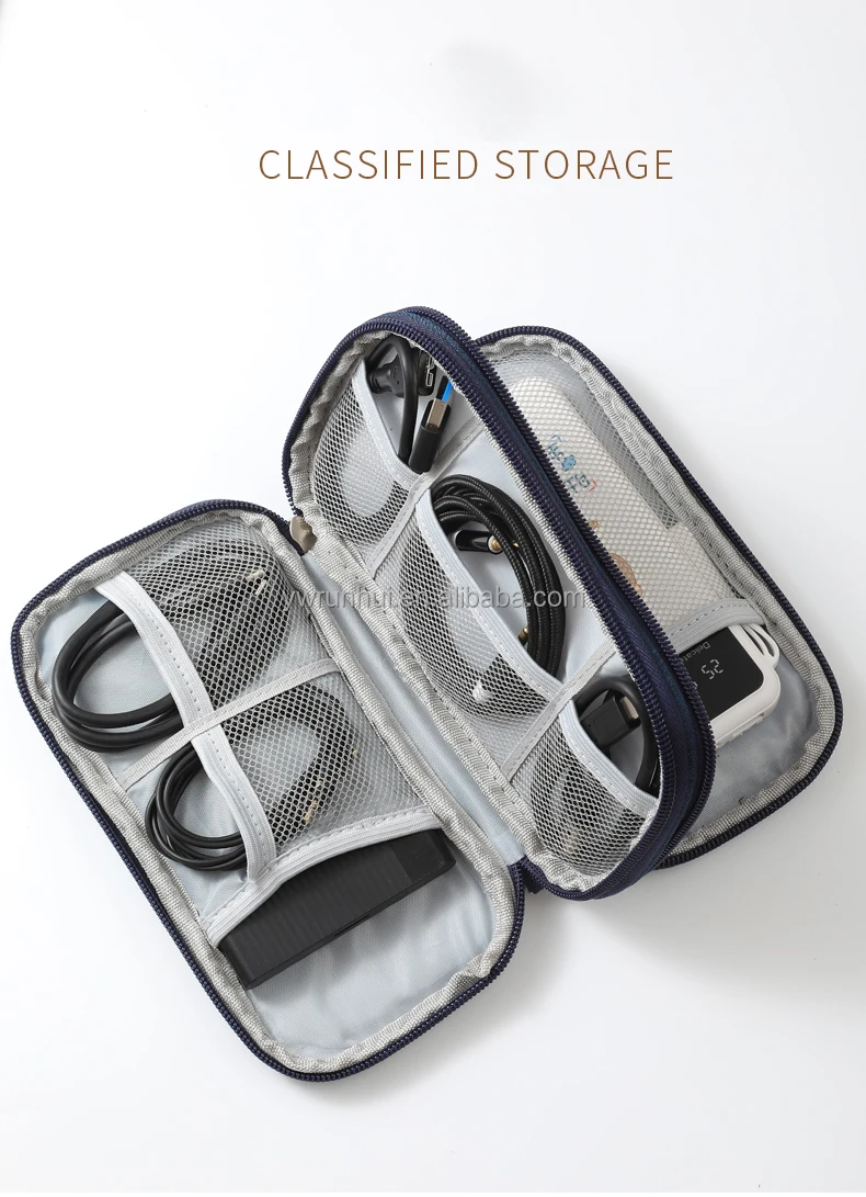 Durable Double-Layer Digital Organizer Zipper for Travel