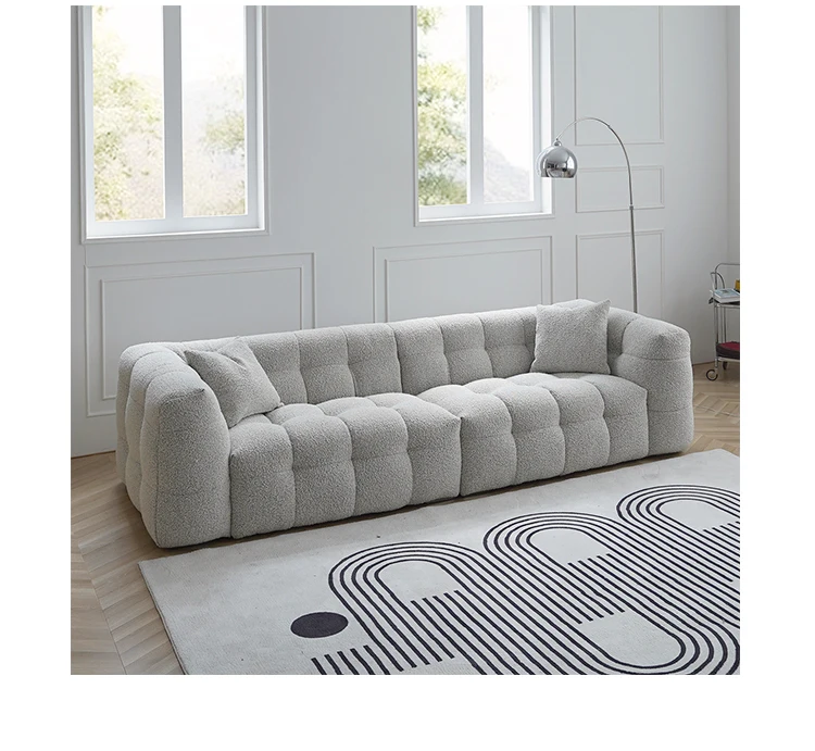 Living Room Sofas - Teddy Lamb Wool Sheepskin Couch