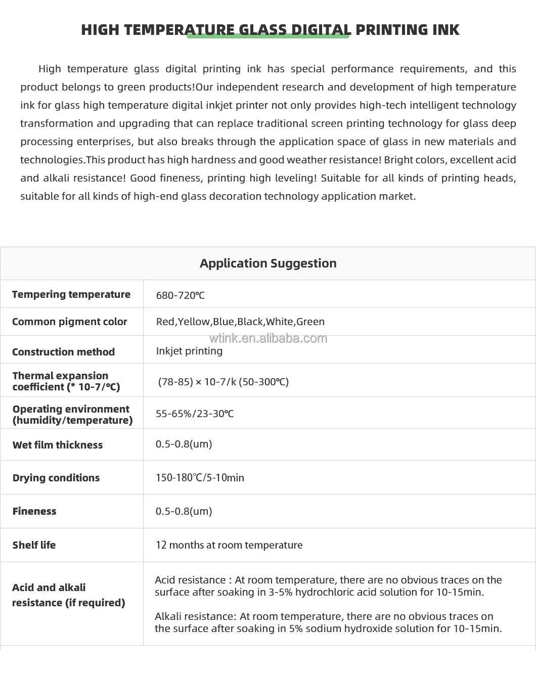 CMYK Water Based Ink - High Quality Glass Printing Ink