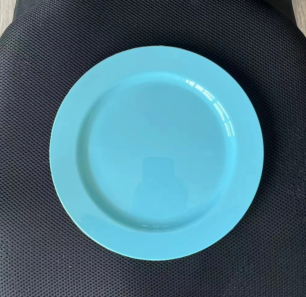 10.25 Inch Hard Disposable Hard Plastic White Plain Dinner Plates Sets ...