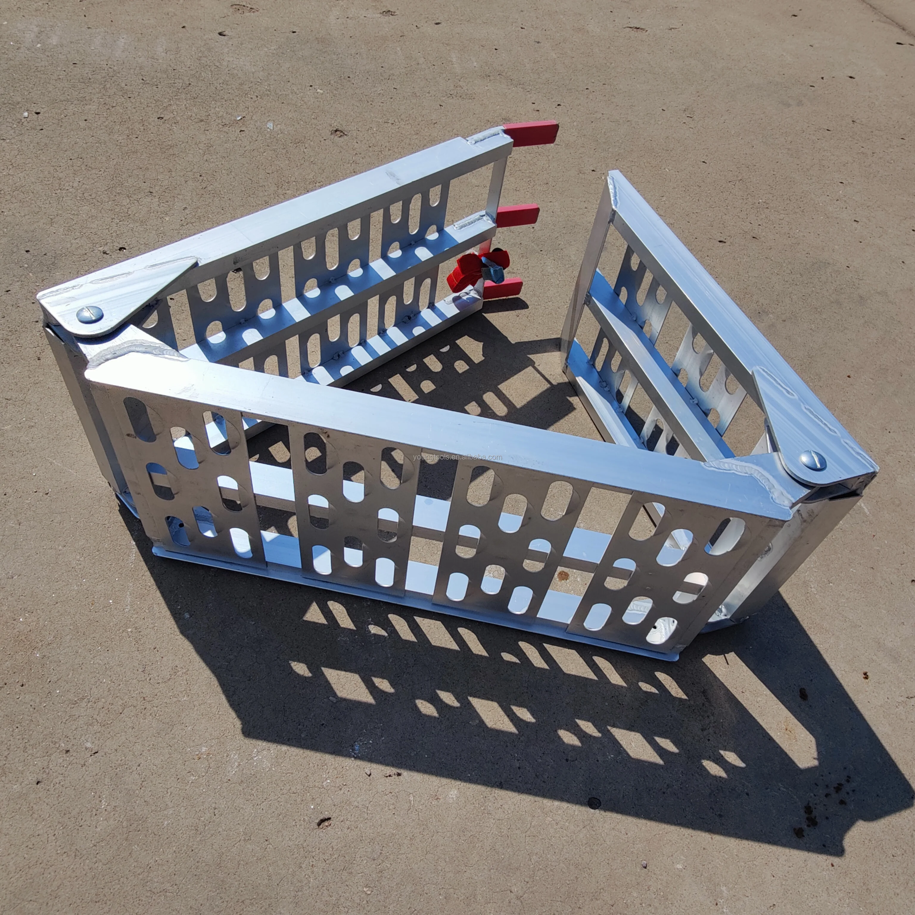 Heavy-duty Folding Aluminum Car And Motorcycle Atv Ramp Durable Loading ...
