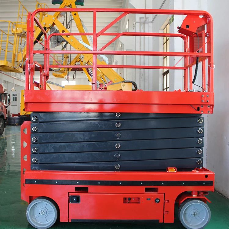8 Meter Electric Scissor Lift Fully Self-propelled Mobile Lifting Work ...