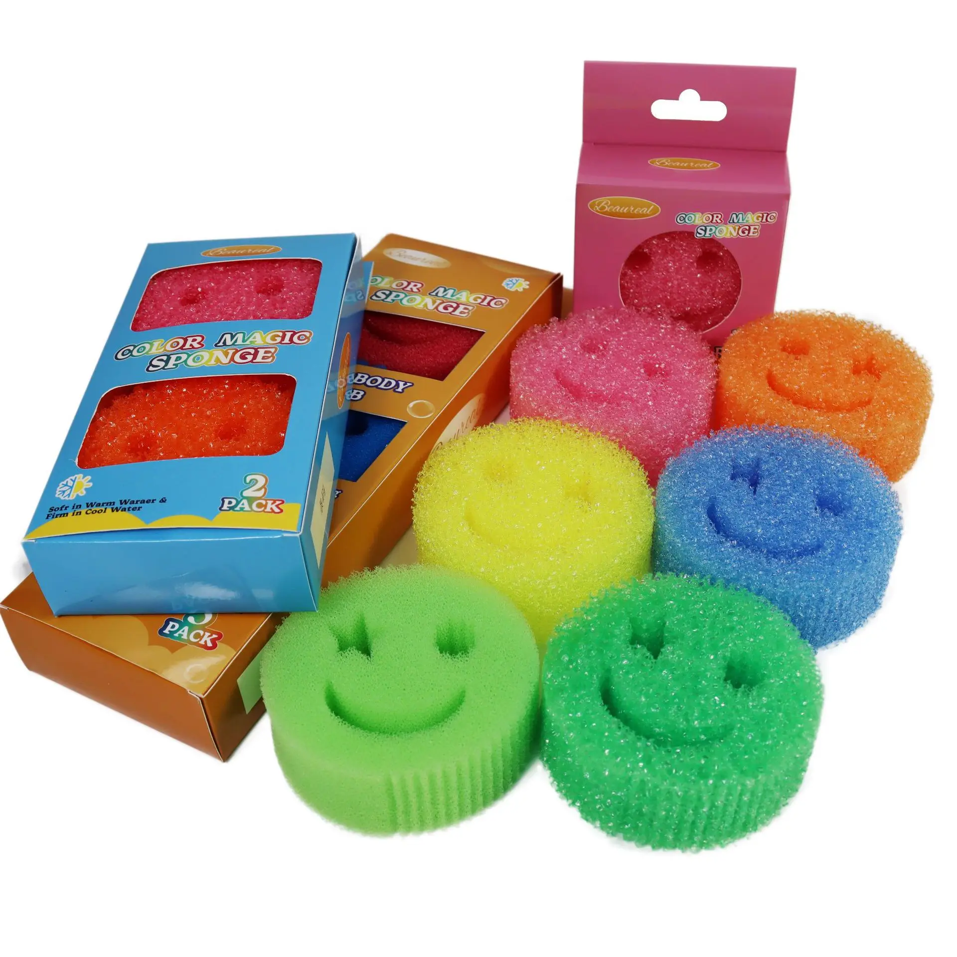 For Smiley Face Dishwashing Scouring Pads Temperature Control Scratch ...