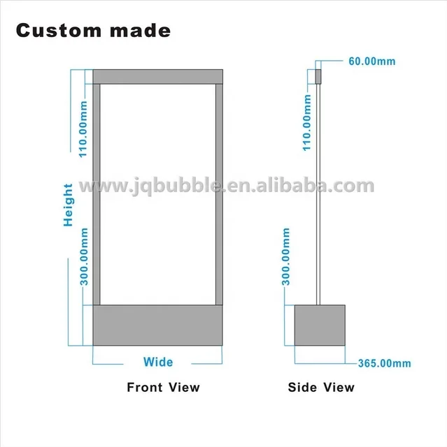 Customized Frosted Glass Partition LED Light Partition Wall