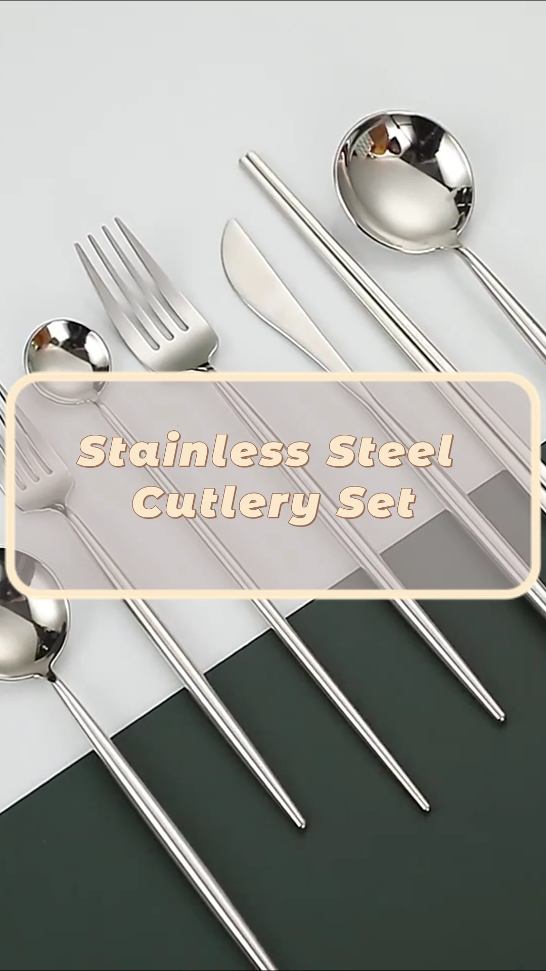 Wholesale Metal Spoon Set Modern Korean Silverware Custom Flatware Set ...