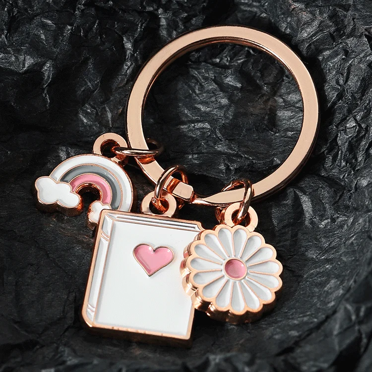 Custom Charm Flower Keychain - Perfect for Bags & Promotions