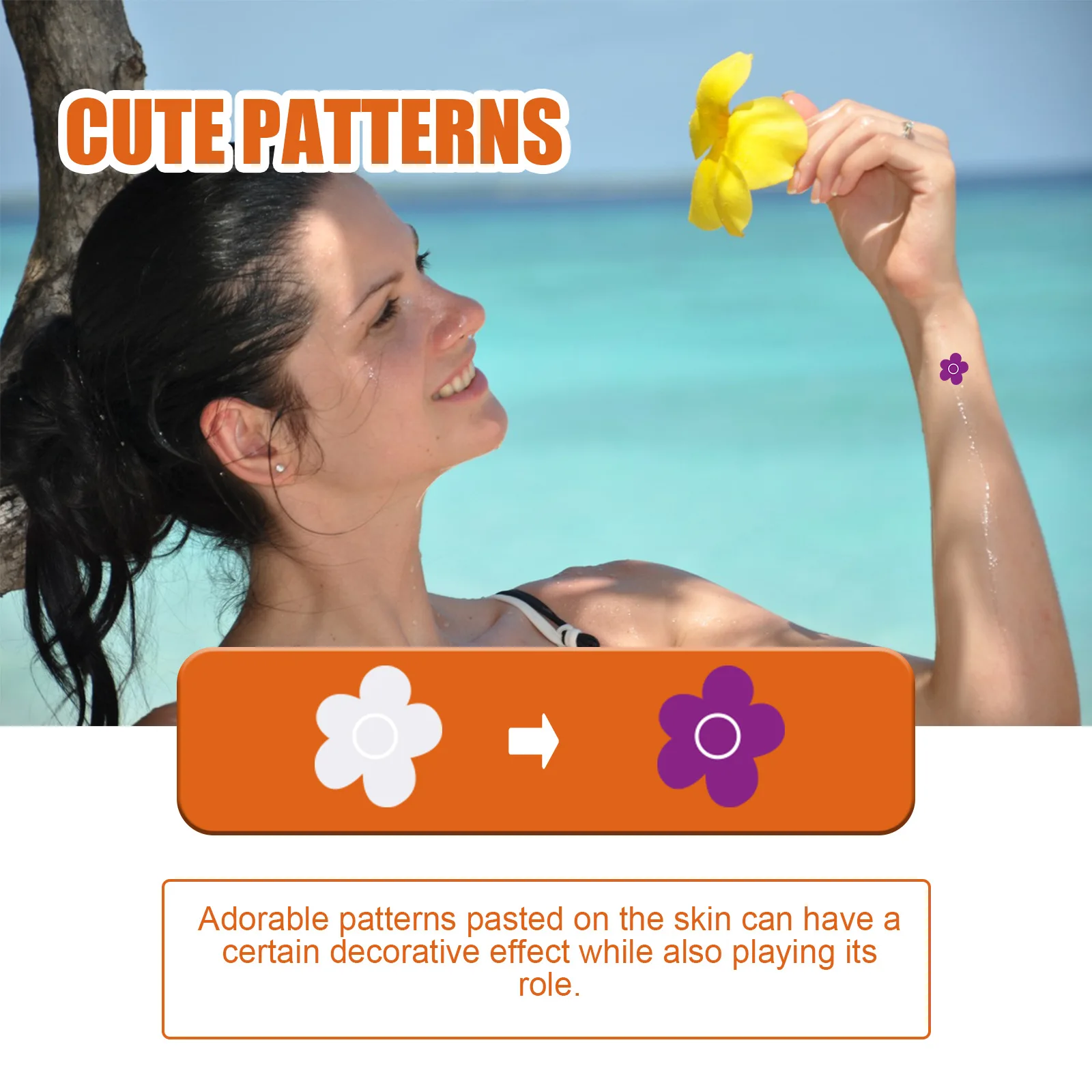 EELHOE UV Detection Stickers - 120 Pieces for Sunscreen
