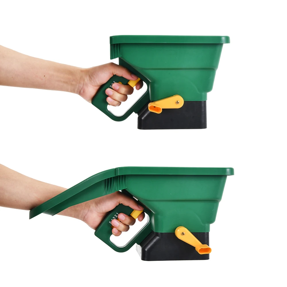 VERTAK 3L Hand-Held Seed Spreader Adjustable Flow Grass Fertilizer Salt ...