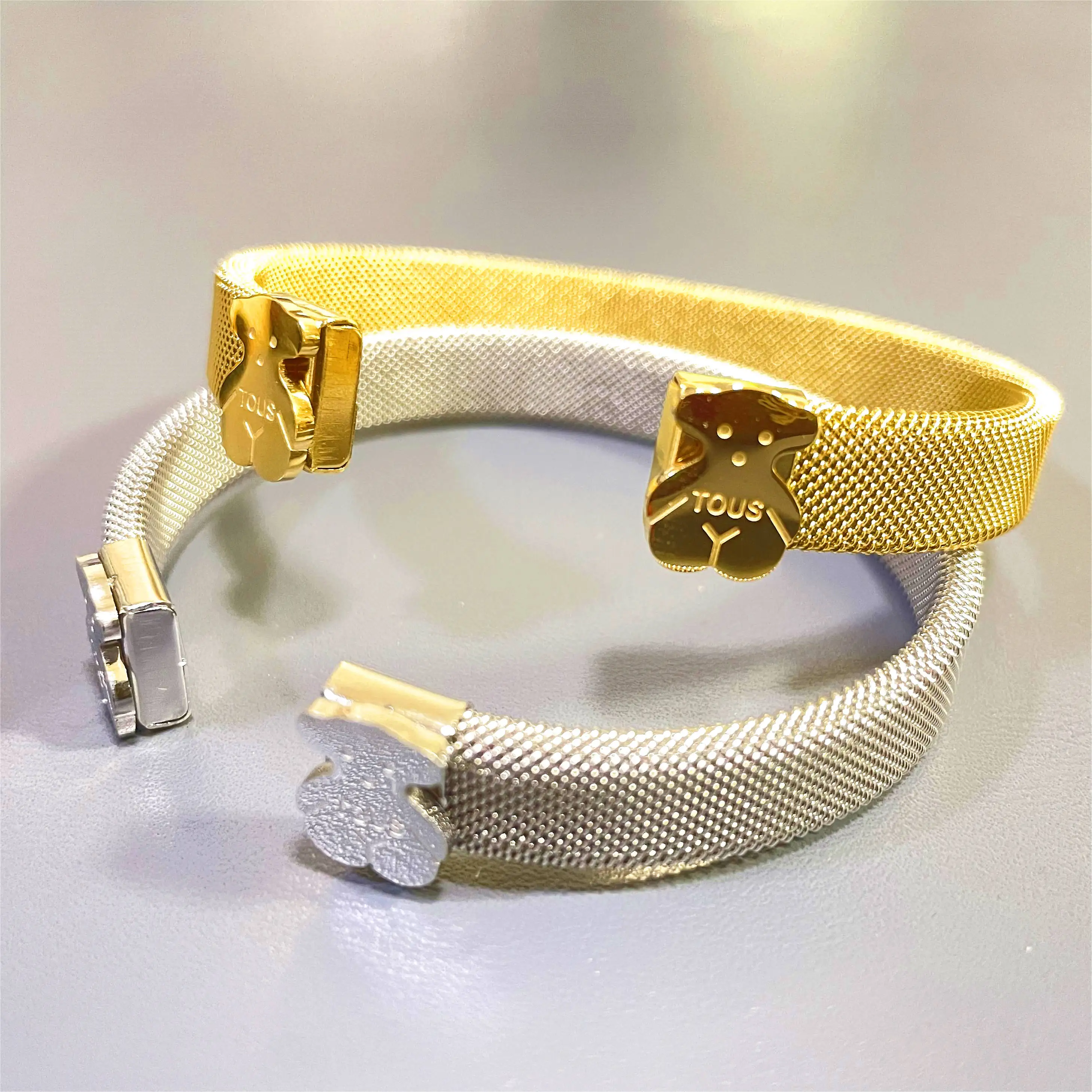 Fashion Jewelry Bracelets Bangles Tous Gold Plated Stainless Steel ...