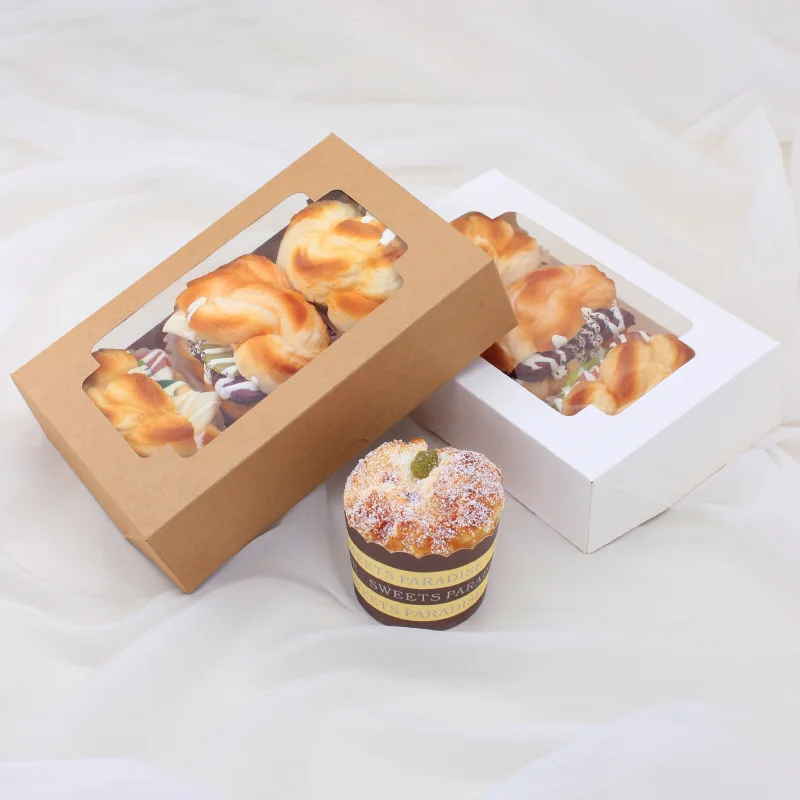 White Paper Bakery Box - Customizable 10x10x5 Cake Packaging
