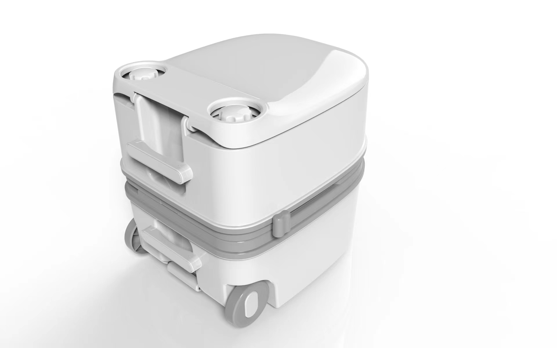 FREUCAMP-SANJO 휴대용 화장실 플라스틱 3J-W5002-L 플러시 물 탱크 폐기물 보관 탱크 RV 캐러밴 트레일러 ...