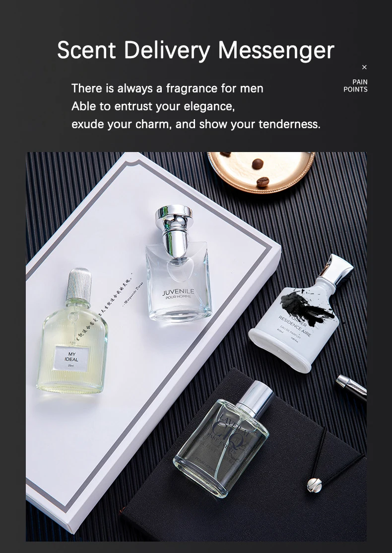 Men's Long-lasting Light Fragrance Cologne Gift 4x25ml Set Gift Box ...
