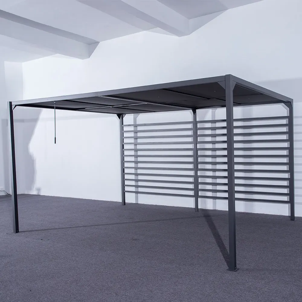 MIA Outdoor Patio Cover Movable Pavilion Terrace Solar Pergola Louvre ...