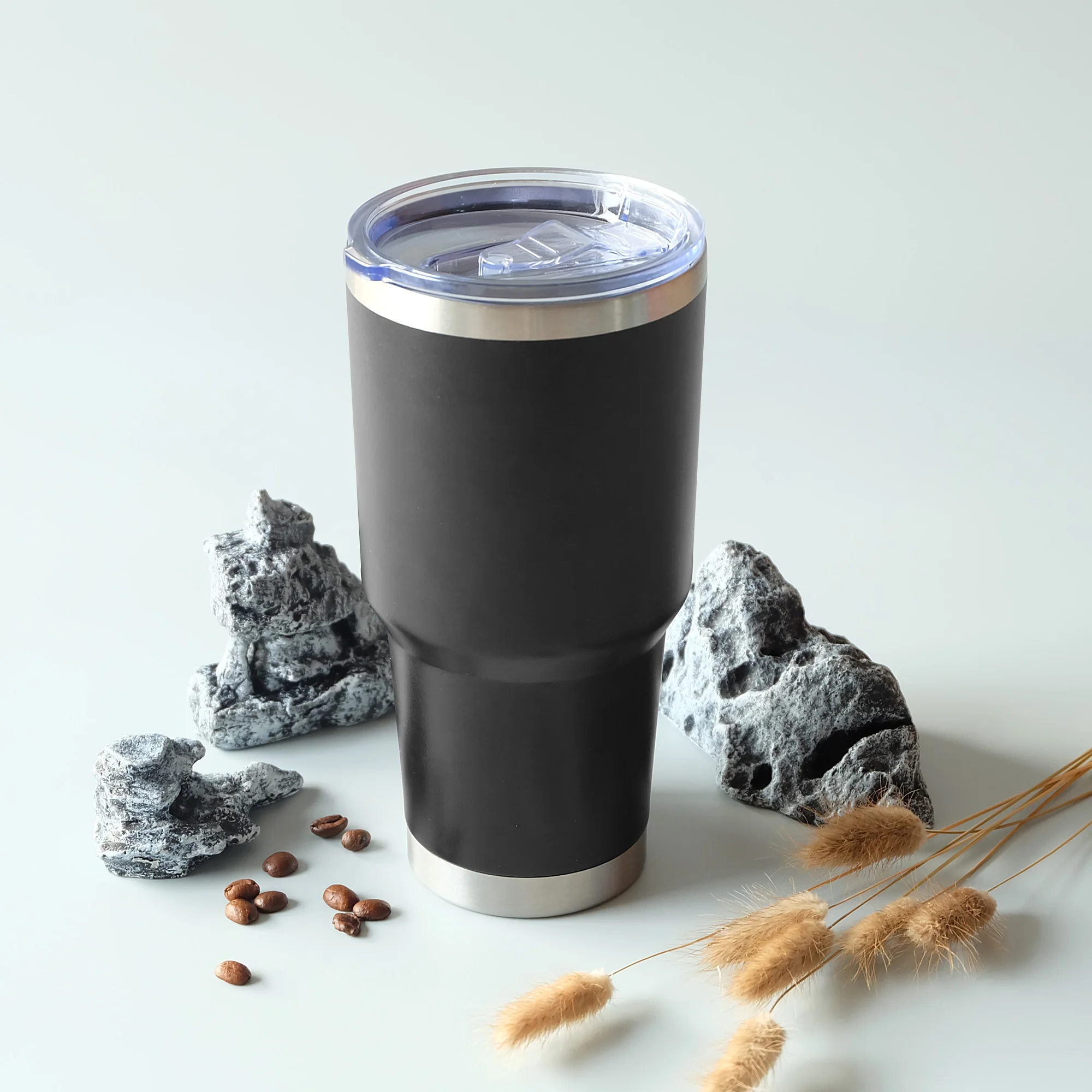 30oz Insulated Tumbler With Lids and Straws Stainless Steel Double ...