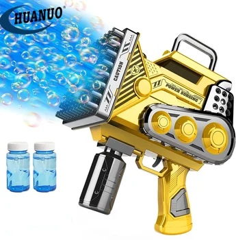 80 Holes Electric Bubble Guns Bubbles Machine Bazooka Blaster Automatic Engineer Bubble Maker ...