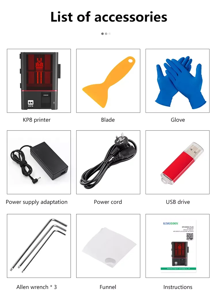Photon Mono X 8k 3d Printer Kp8 Sla 10.3 Inches Lcd High Resolution ...
