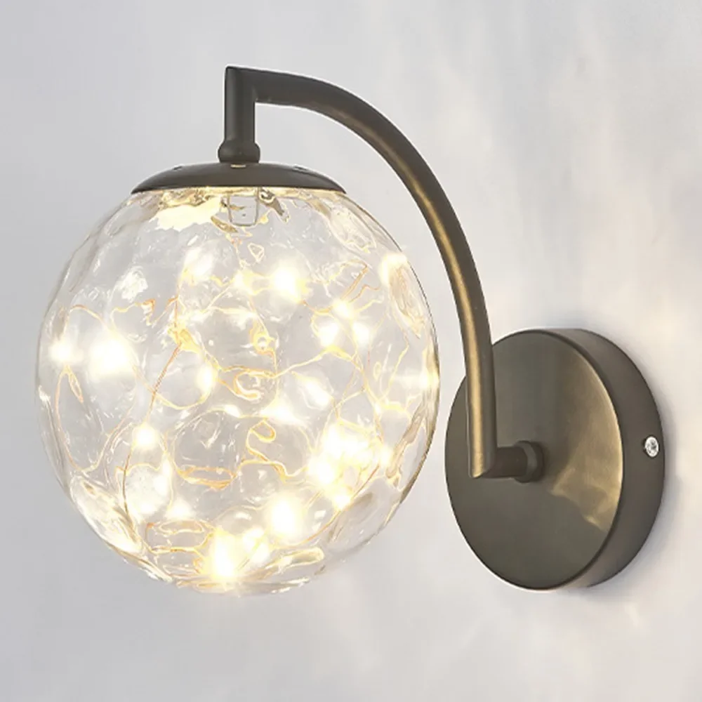 Modern Globe Wall Sconce Industrial Bathroom Vanity Wall Light With ...