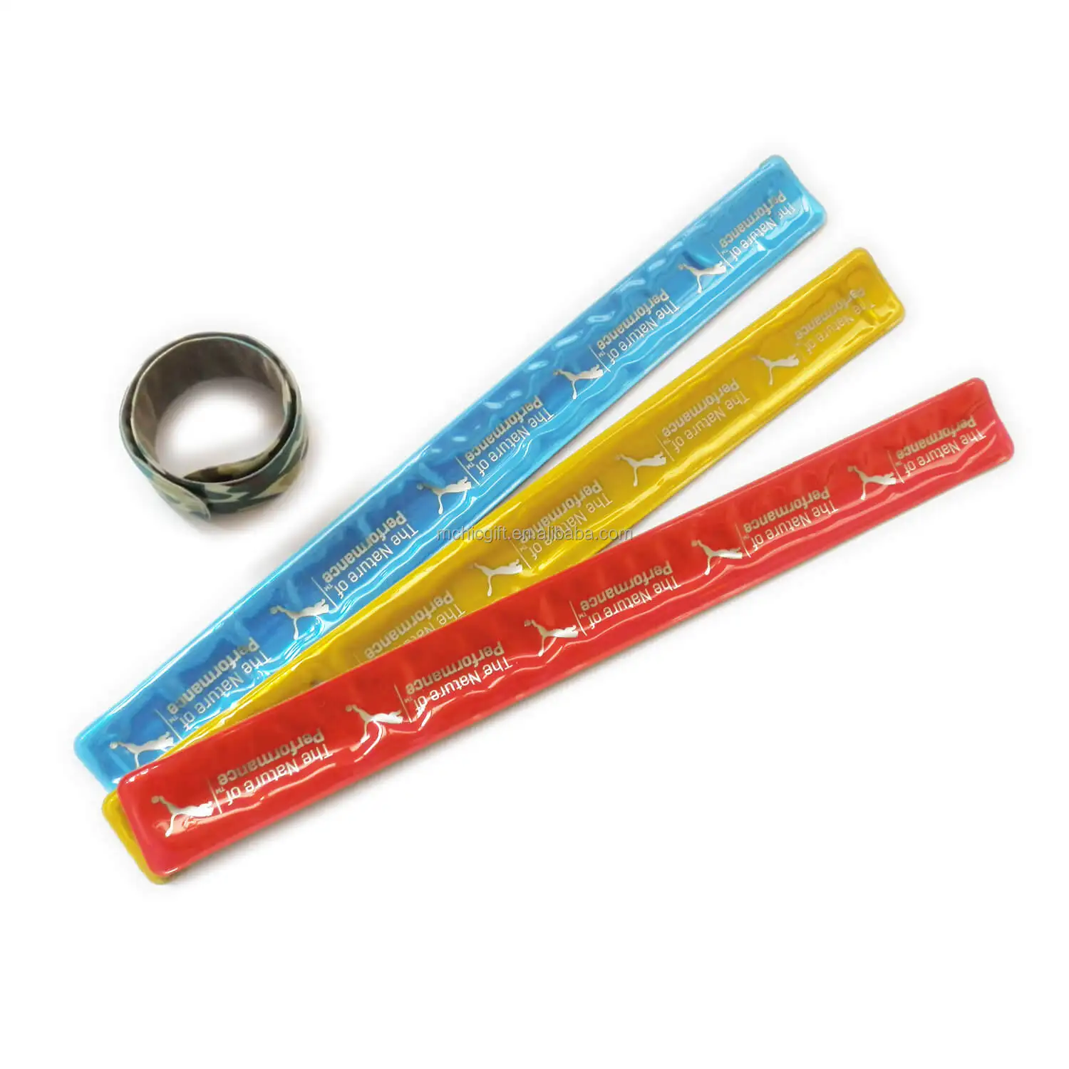 Personalized Pvc Slap Band Wide Reflex Slap Reflective Bracelet Wrap ...